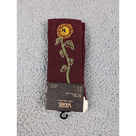 Vans | Underwear & Socks | Vans Crew Socks Mens Large 91 Burgundy Red ...